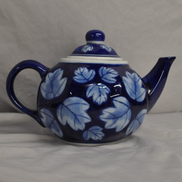 Designpac | Kitchen | Vintage Designpac Cobalt Blue White Teapot Lid ...